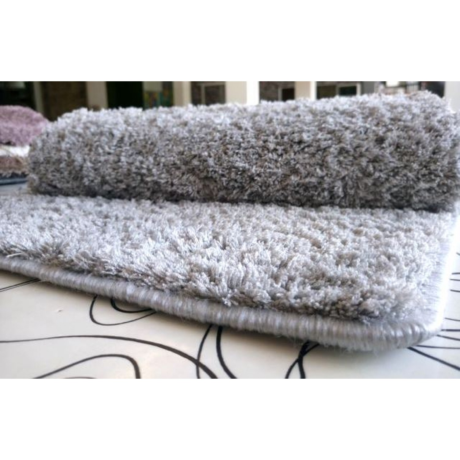 Χαλί με το μέτρο 20mm Nobel Light Grey Shaggy Max Carpet